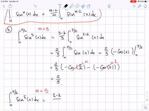 SOLVED:(a) Use the reduction formula in Example 6 to show that ∫0^π/ 2 ...