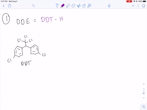 SOLVED:Draw the structure of DDE. Is it an insecticide or not? Explain.