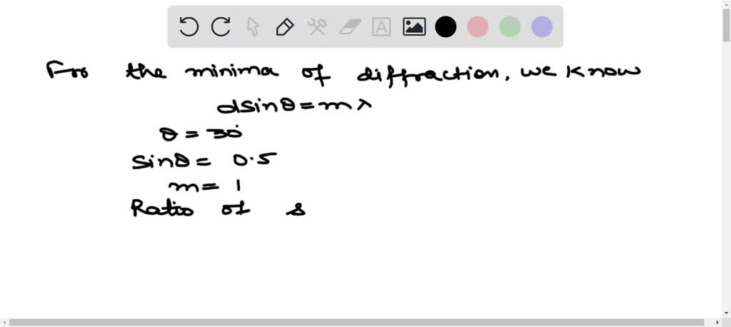 SOLVED:What must be the ratio of the slit width to the wavelength for a ...