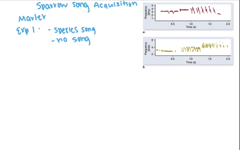 SOLVED:The study of song development in sparrows showed that a. the ...