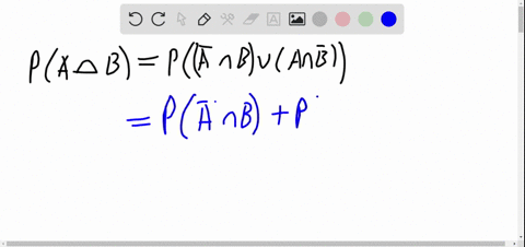 SOLVED:The symmetric difference between two events A and B is the set ...