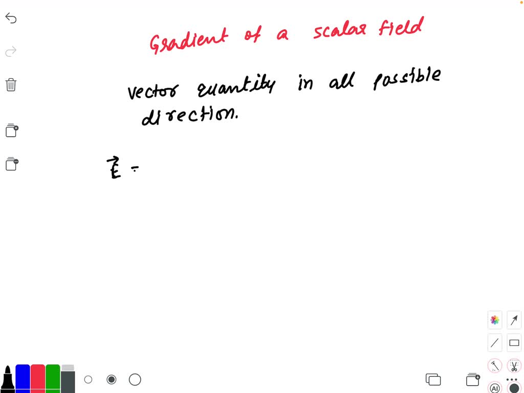SOLVED:What is the physical delinition of the gradient of a scalar field?