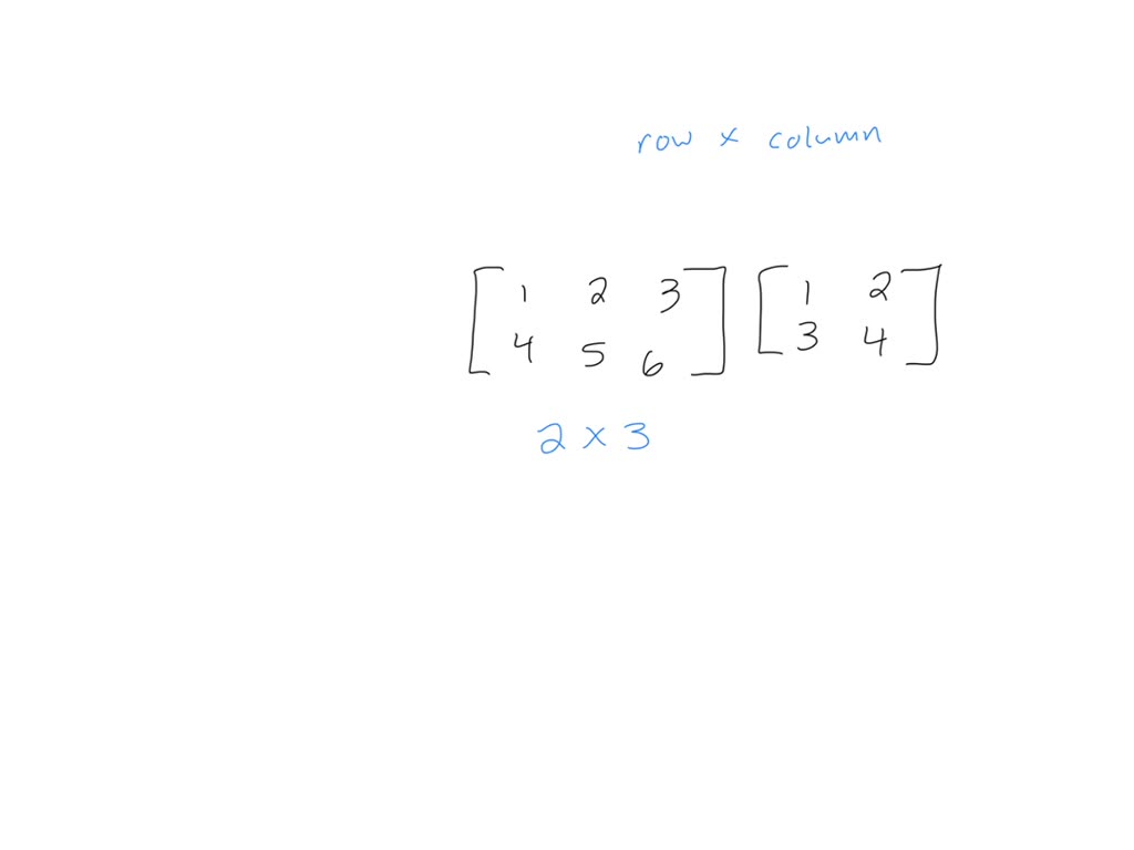 SOLVED:Compute matrix products column by column and entry by entry ...