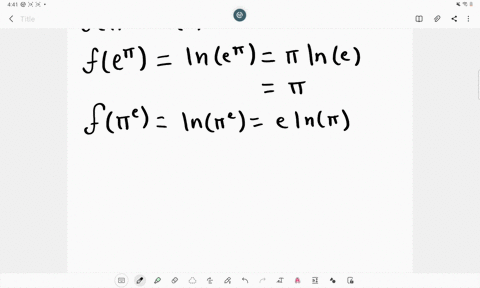SOLVED: Use natural logarithms to determine which is larger, e^π or π^e ...