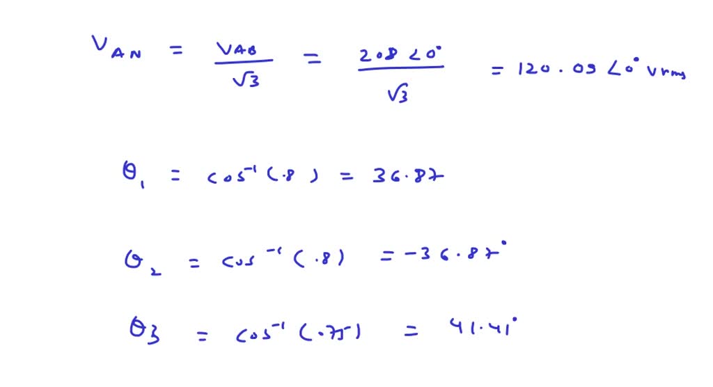 SOLVED:The following loads are served by a balanced three-phase source ...
