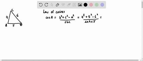 SOLVED:Solve each problem. See Example 5. Consider triangle A B C shown ...