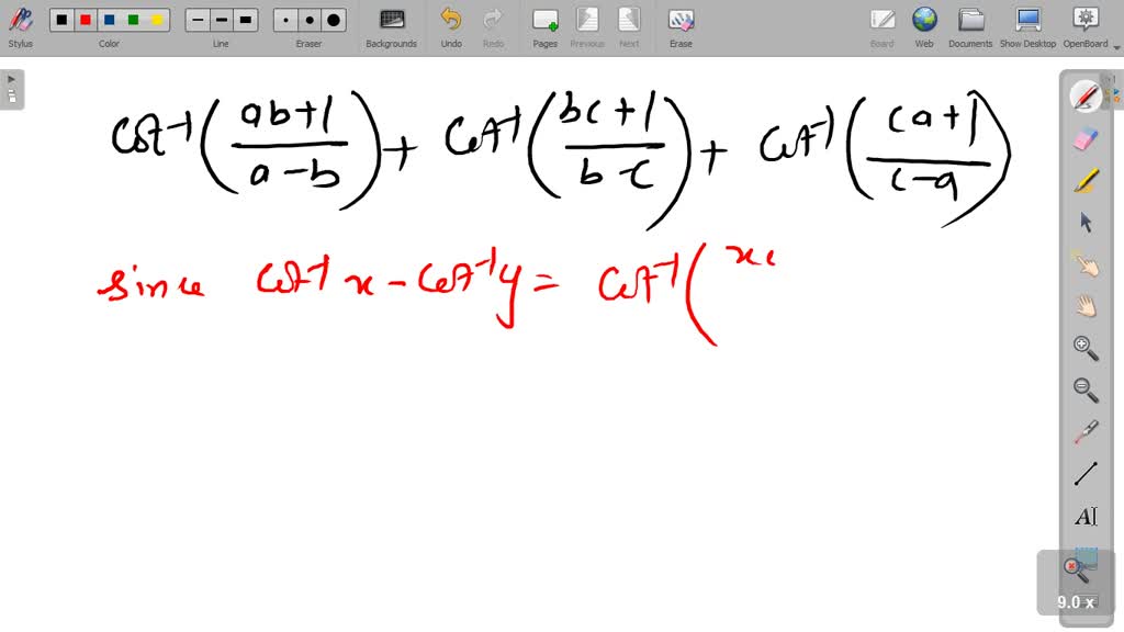 ⏩SOLVED:Prove that: cot^-1((a b+1)/(a-b))+cot^-1((b… | Numerade