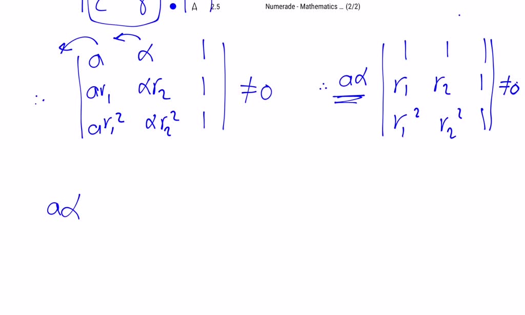 SOLVED:If a, b, c are in G.P. with common ratio r1 and α, β, γare in G ...