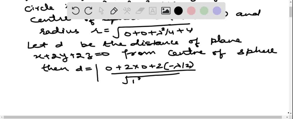 SOLVED:Equation of the sphere with centre in the positive octant which ...
