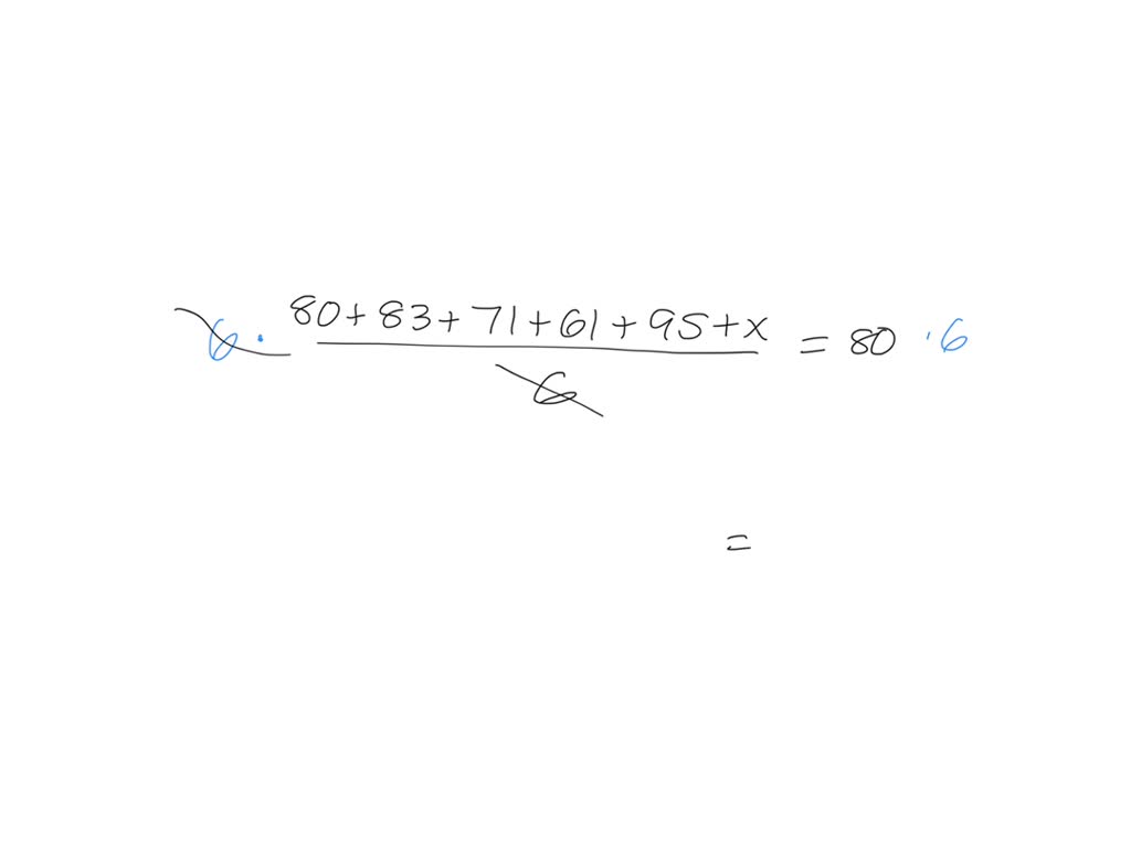 Going into the final exam, which will count as two tests, Brooke has ...