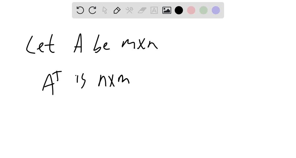 SOLVED:Let 𝐀 be any matrix. Prove that rank(𝐀)=rank(𝐀^T). SOLVED:Let 𝐀 be any matrix. Prove that rank(𝐀)=rank(𝐀^T).