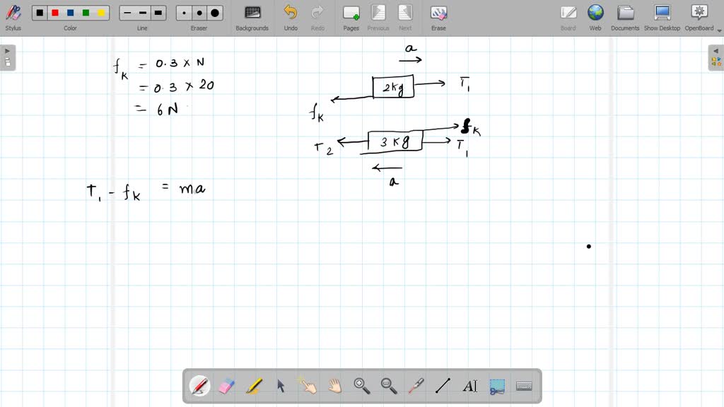 SOLVED: Two blocks connected by a massless string slide down an inclined plane having angle of ...