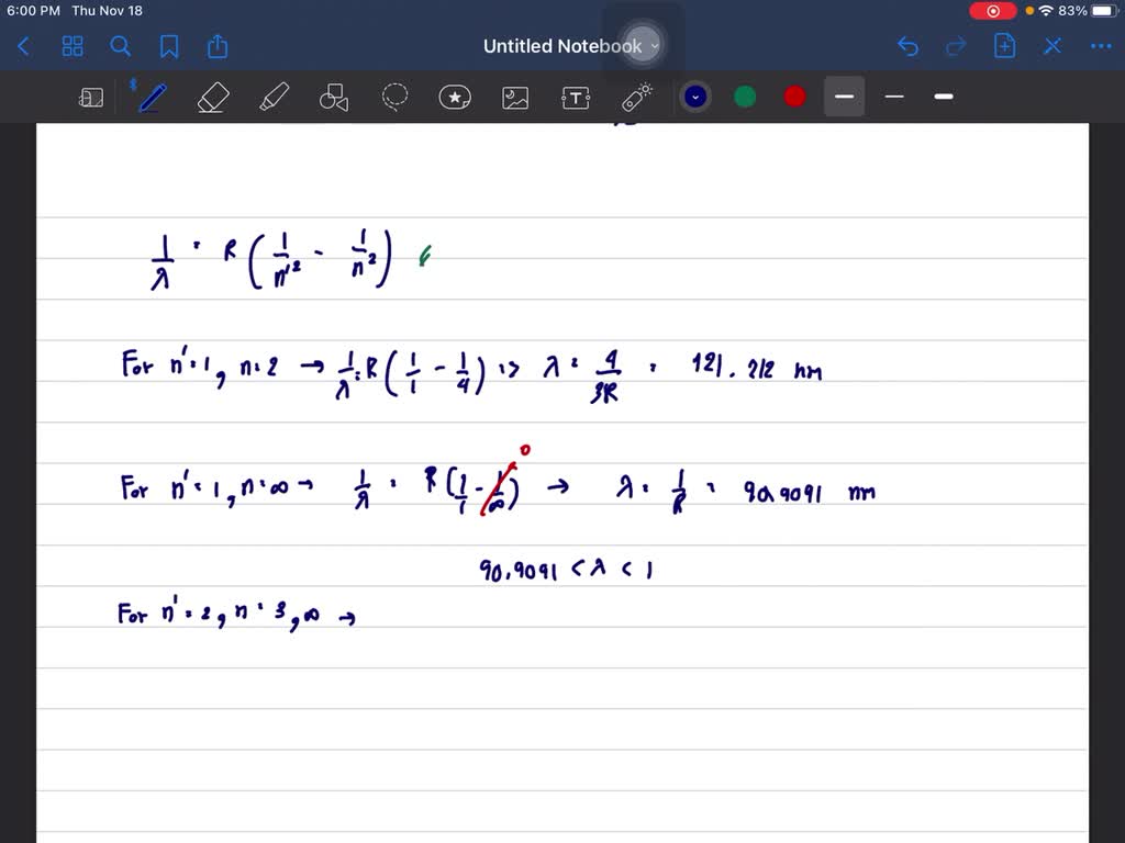 SOLVED:- Using the Rydberg formula (5.4), classify all of the spectral ...