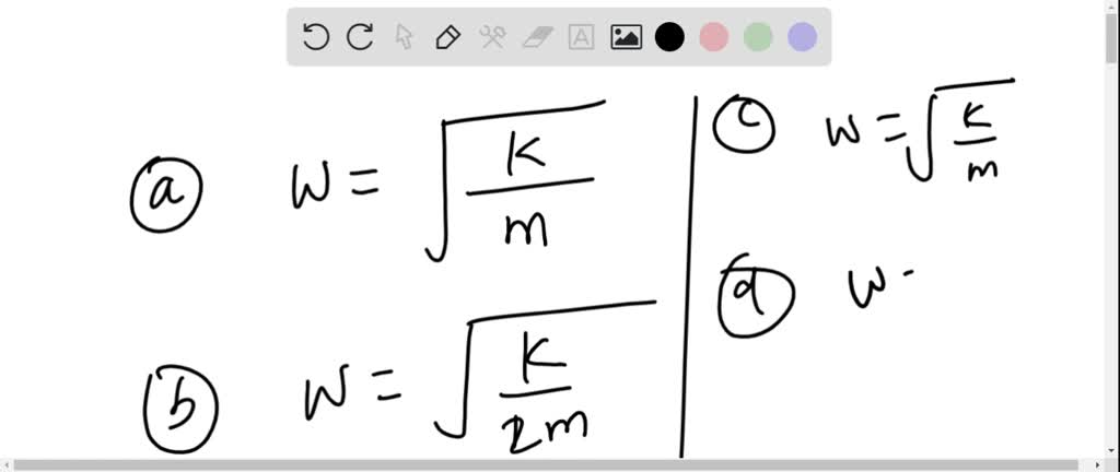 SOLVED:Five ideal mass-spring systems are described by their masses ...