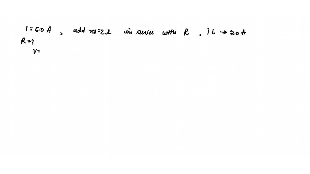 SOLVED:The current in a single-loop circuit with one resistance R is 5.0 A. When an additional ...