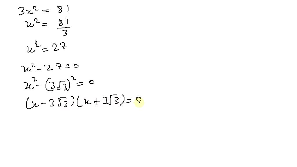 Solve the equation by extracting square roots. Li… Solve the equation by extracting square roots. Li…