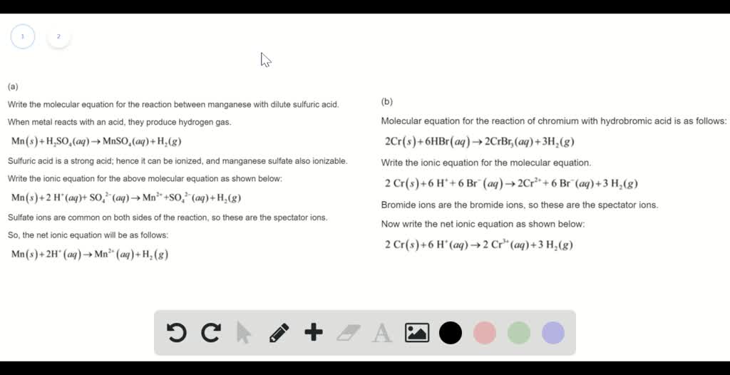 SOLVED:Write balanced molecular and net ionic equations for the ... SOLVED:Write balanced molecular and net ionic equations for the ...