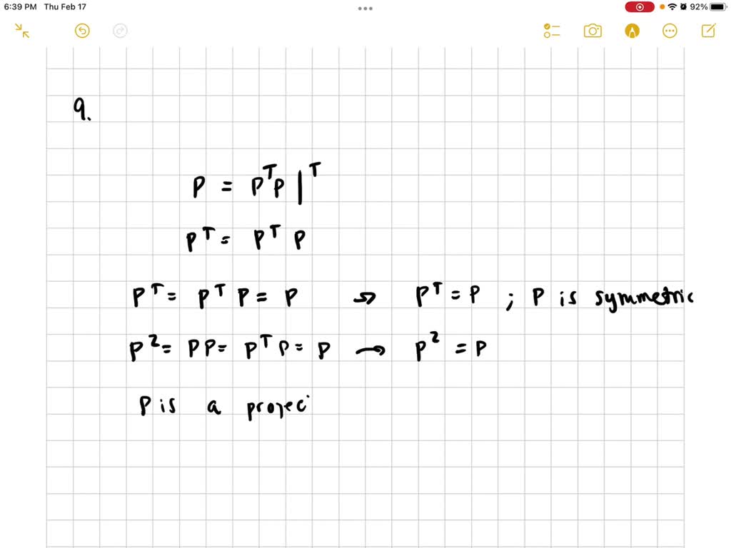 Verify That 𝐏 Whose Matrix Representation In A Certain Coordinate