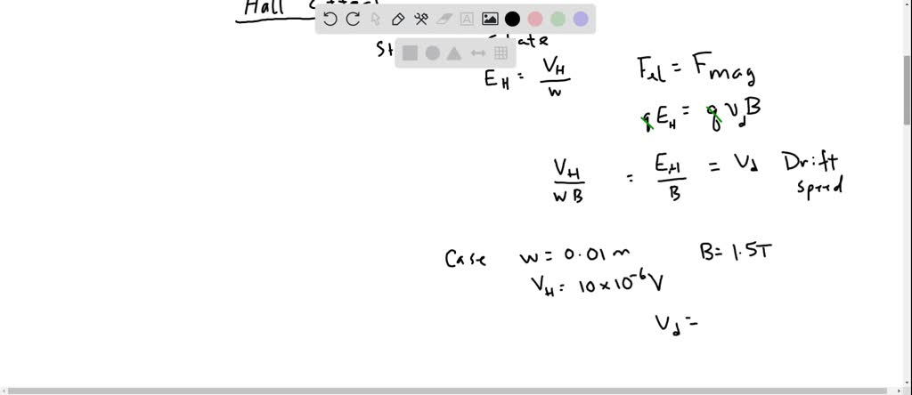 A Hall effect device is used to measure the strength of an external ...