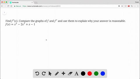 SOLVED:Find f^'(x). Compare the graphs of f and f^' and use them to ...