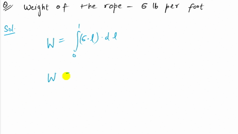 SOLVED:A rope of length l feet that weighs σpounds per foot is lying on ...