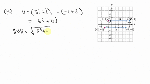 SOLVED:In Exercises 1–4, u and v have the same direction. In each ...