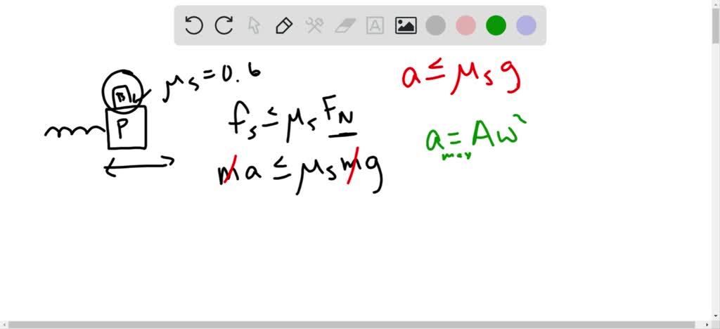 A large block P attached to a light spring executes horizontal, simple ...