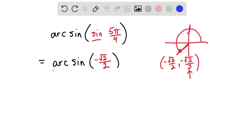 Calculate the value of the given inverse trigonometric function at the ...