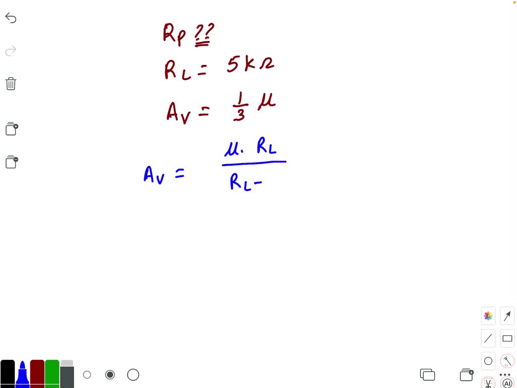 SOLVED:The plate resistance, if for 5 k Ωof load the value of voltage ...