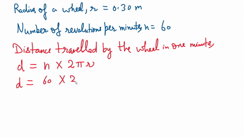 SOLVED: A bicycle wheel of radius 0.30 m is spinning at a rate of 60 ...