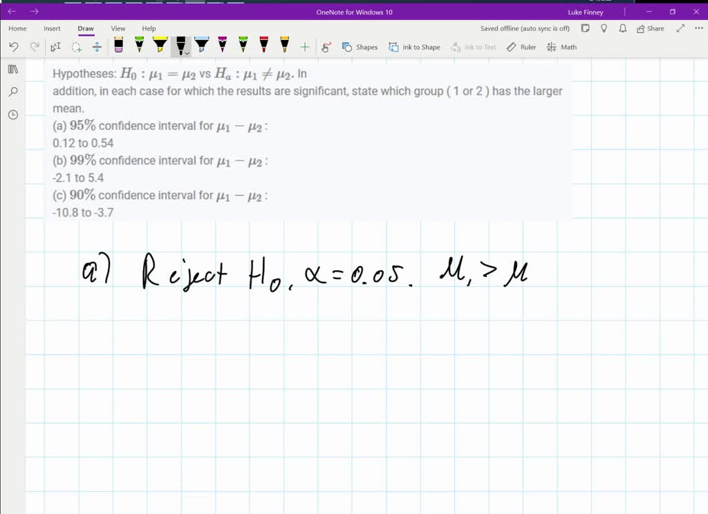 SOLVED:The statistical program MINITAB will calculate the small sample ...