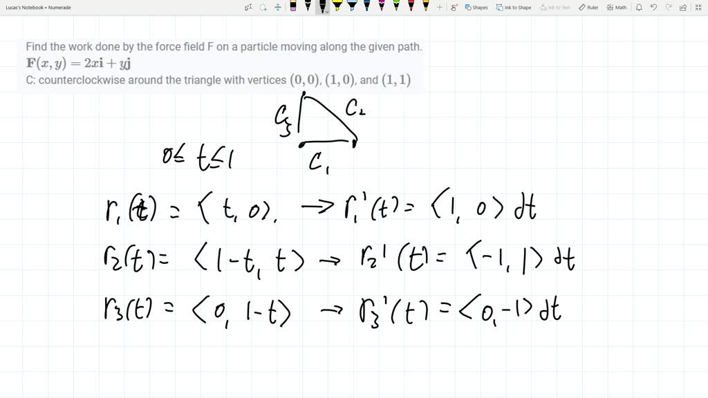 ⏩SOLVED:Find the work done by the force field F on a particle moving… | Numerade
