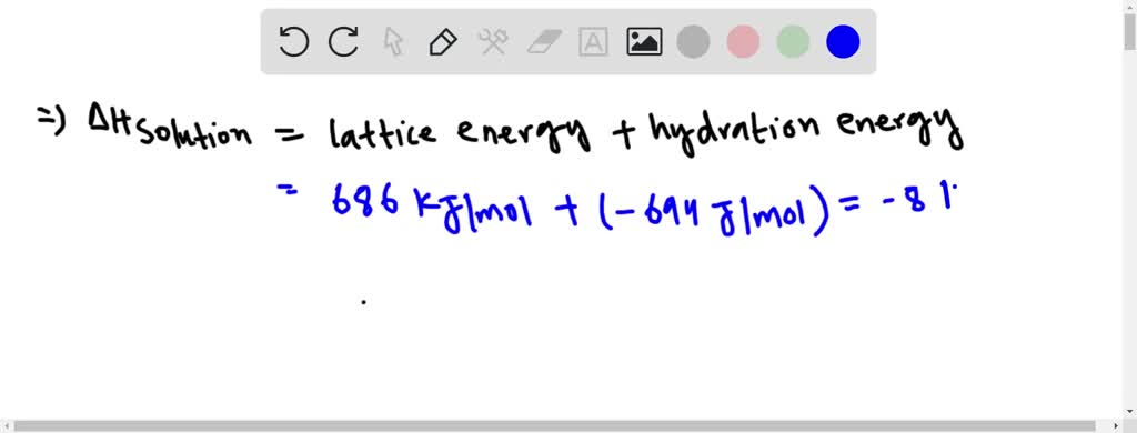 SOLVED:The lattice energy* of NaI is -686 kJ / mol, and the enthalpy of ...