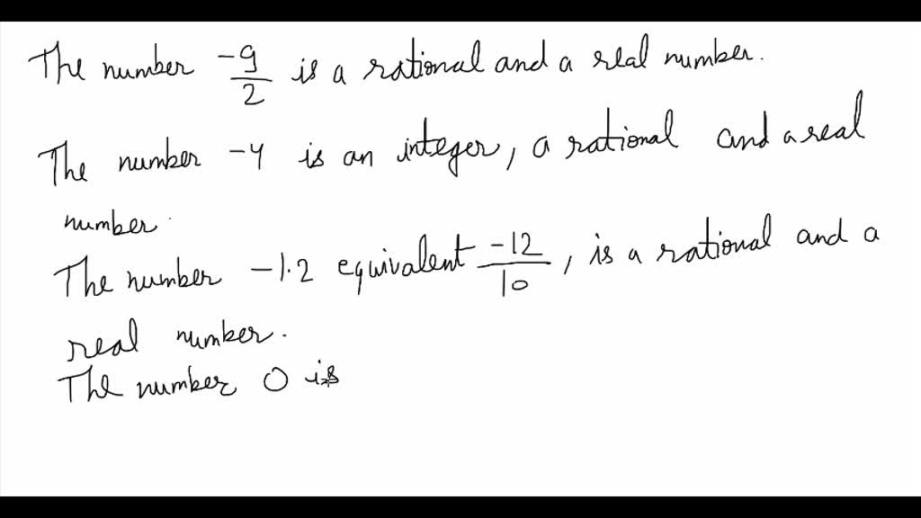 List All The Given Numbers That Are a Integers b SolvedLib