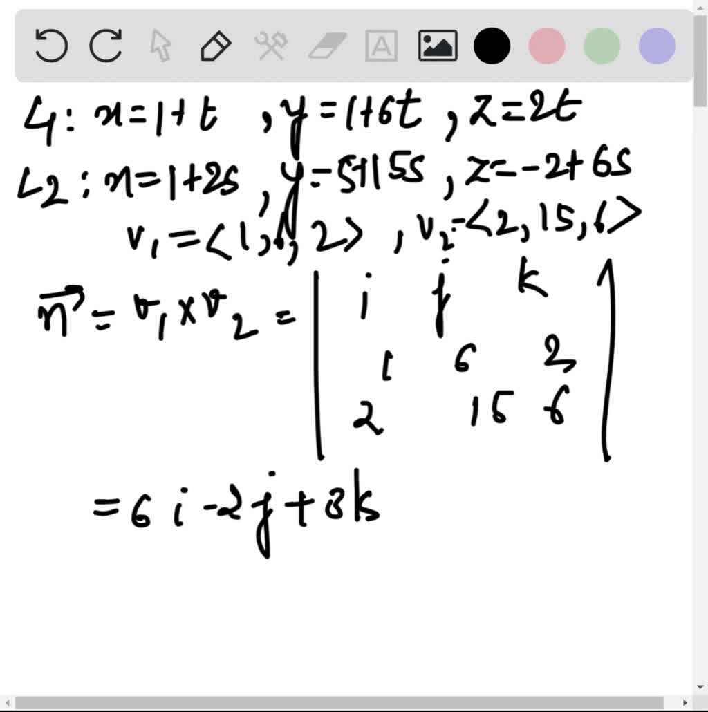 Solved Find The Distance Between The Skew Lines With Parametric