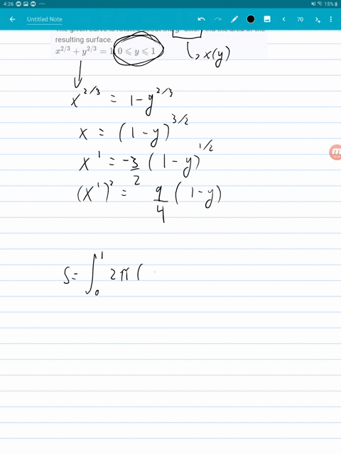SOLVED:The given curve is rotated about the y -axis. Find the area of ...
