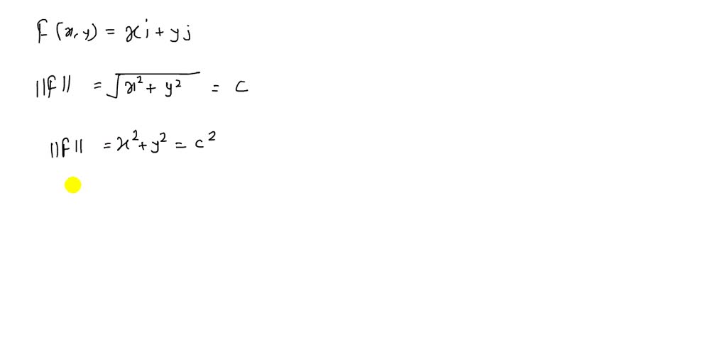 SOLVED:Sketch several representative vectors in the vector field. 𝐅(x, y)=𝐢+𝐣
