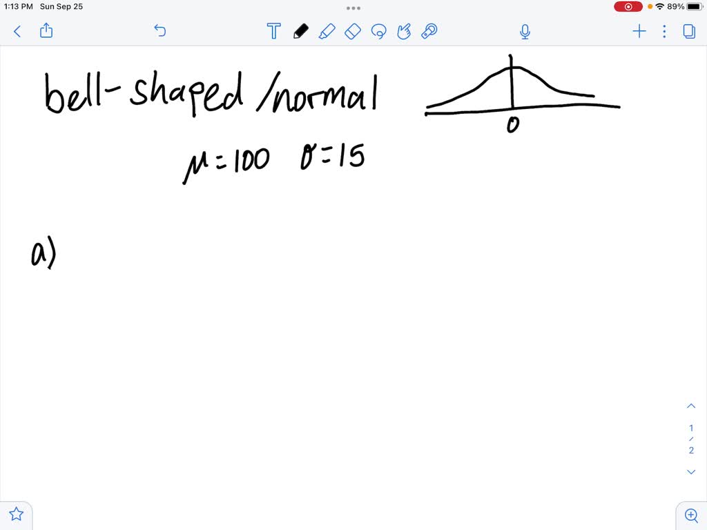 The distribution of IQ scores is approximately normally distributed ...