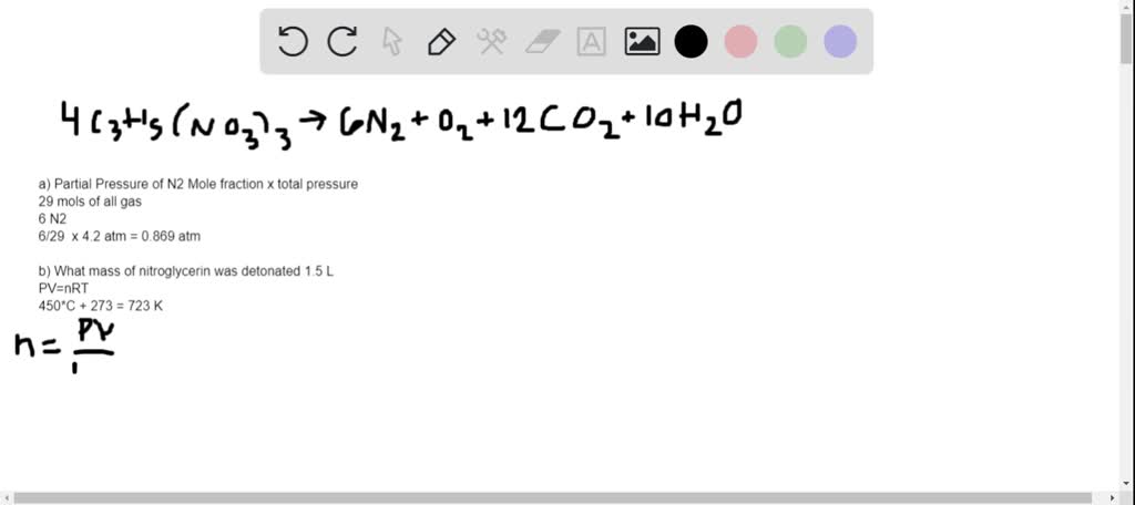 SOLVED:Nitroglycerin decomposes into four different gases when ...