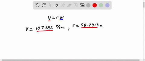 SOLVED:Use the formula v=r ωto find the value of the missing variable ...