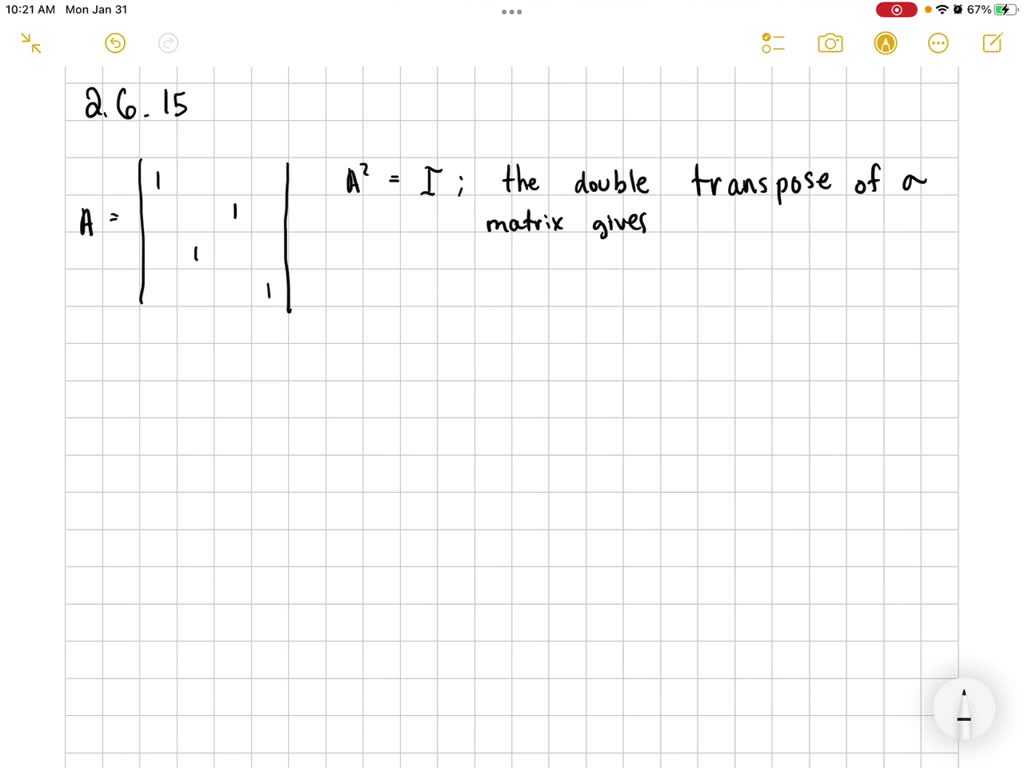SOLVED: The space of all 2 by 2 matrices has the four basis "vectors ...