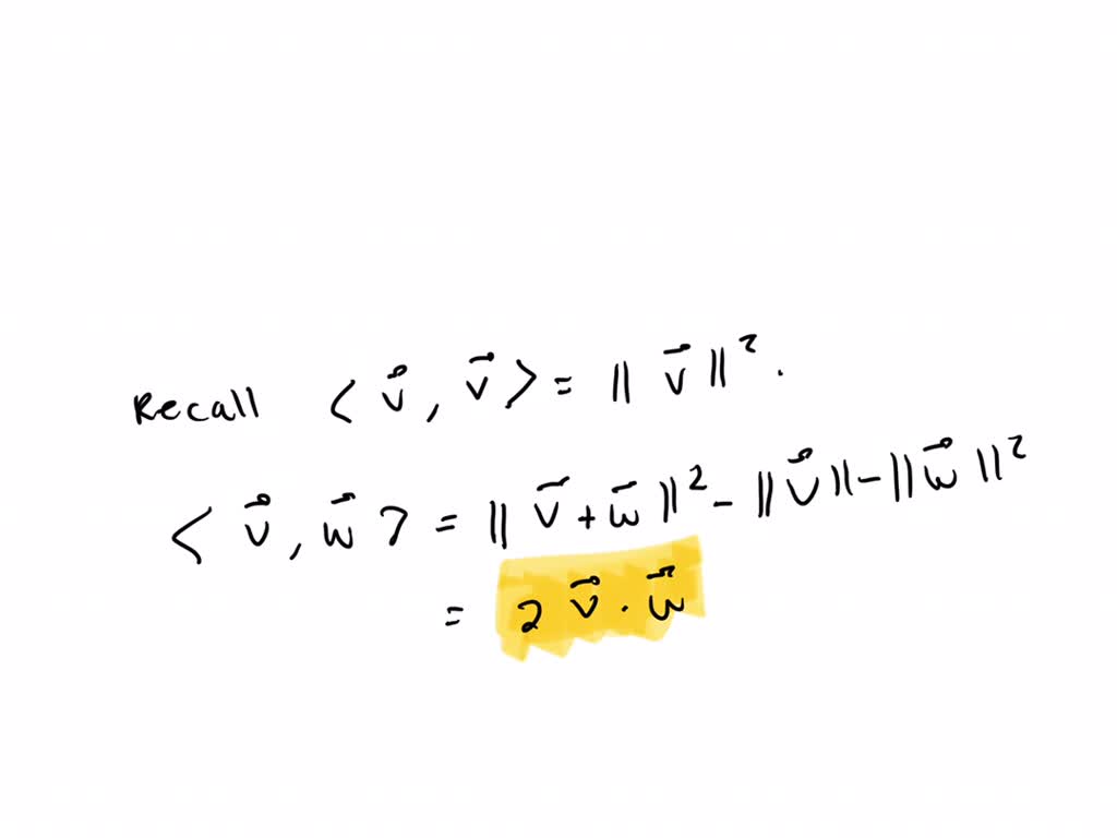 SOLVED:If V is a real inner product space, then we can define an inner ...