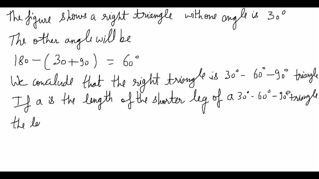 Solved For Each Triangle Find The Missing Length S Give An Exact