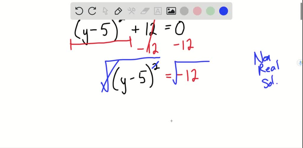 SOLVED Find The Unknown y 5 2 12 0