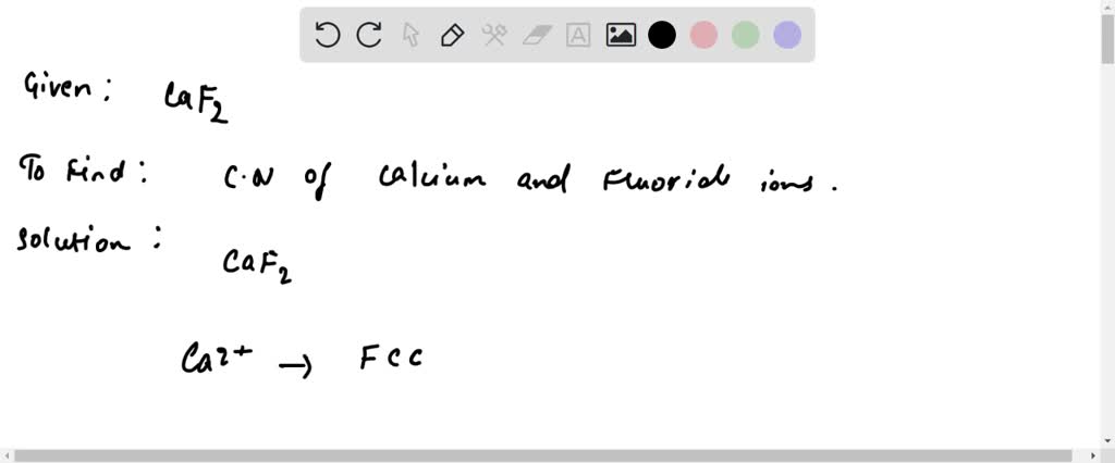 SOLVED:In calcium fluoride structure, the coordination numbers of ...