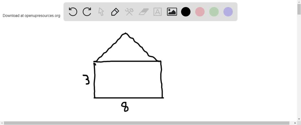 SOLVED:Draw a pentagon (five-sided polygon) that has an area of 32 ...