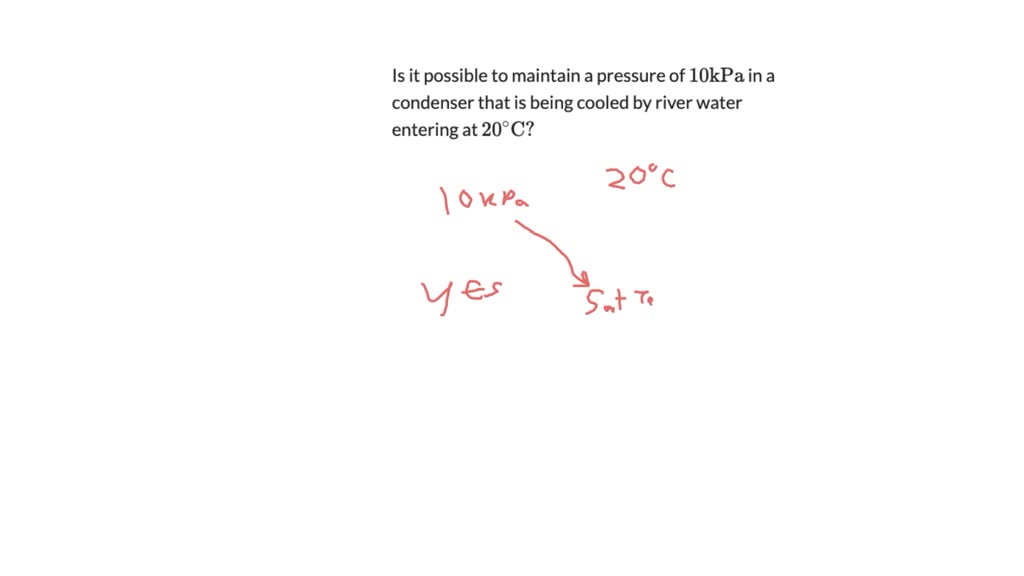 SOLVED:Is it possible to maintain a pressure of 10 kPa in a condenser ...