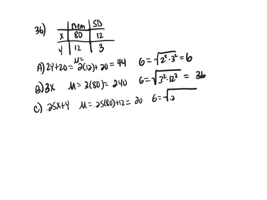 SOLVED:Given independent random variables with means and standard ... SOLVED:Given independent random variables with means and standard ...