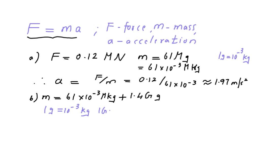 A 61- Mg railroad locomotive can exert a 0.12 -MN force. At what rate ...