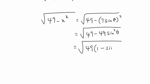 SOLVED:Trigonometric Substitution In Exercises 71 and 72 , use the ...